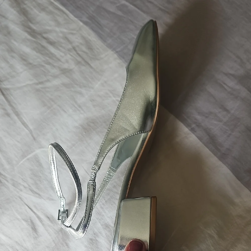 Zara | Shoes | Zara Silver Sandals Minimalist Design | Poshmark
